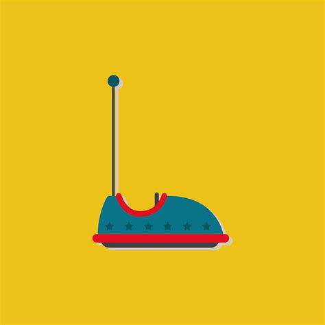 전기 범퍼 빨간 자동차 플랫 라인 아이콘 놀이 벡터 Ai Eps Uidownload