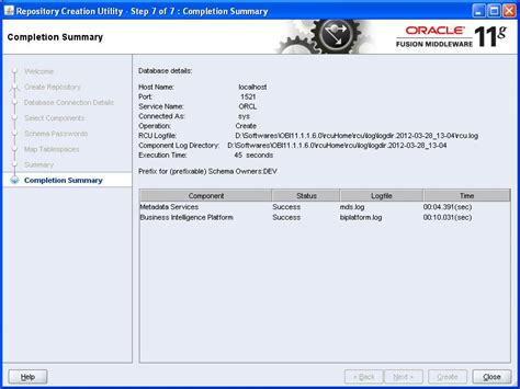 Oracle Business Intelligence OBIEE 11 1 1 6 0 RCU Installation