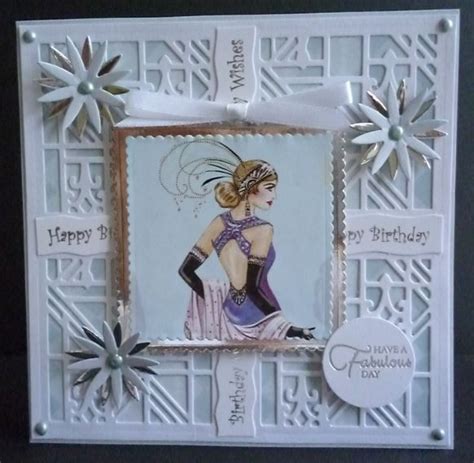 Card Made Using The Art Deco Dies With A Hunkydory Topper Debbie Moore
