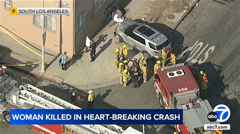 South La Crash Woman Killed After Being Struck Pinned Between Suv And