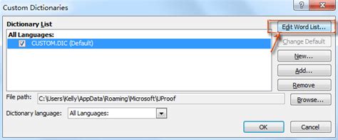 How To Add And Remove Words In A Custom Dictionary In Outlook