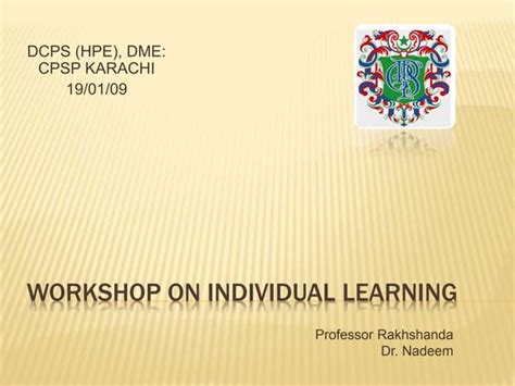 Understanding Individual Continuous Learning Pptx
