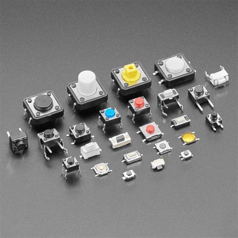 Tactile Switch Assortment 25 Different Buttons With 10 Pieces Of Each