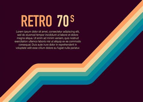 Années 70 1970 Abstract Vector Stock Lignes Rétro Arrière Plan