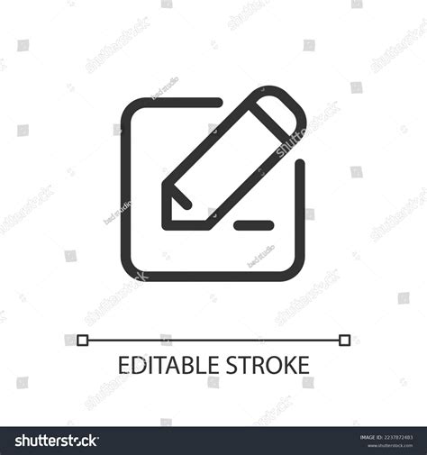 Edit Text Pixel Perfect Linear Ui Stock Vector Royalty Free 2237872483 Shutterstock