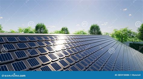 3d Rendering Of Solar Or Photovoltaic Shingles To Generate Electrical