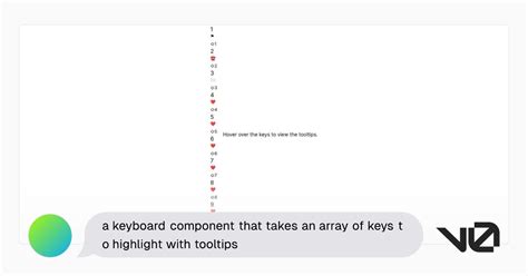 A Keyboard Component That Takes An Array Of Keys To Highlight With