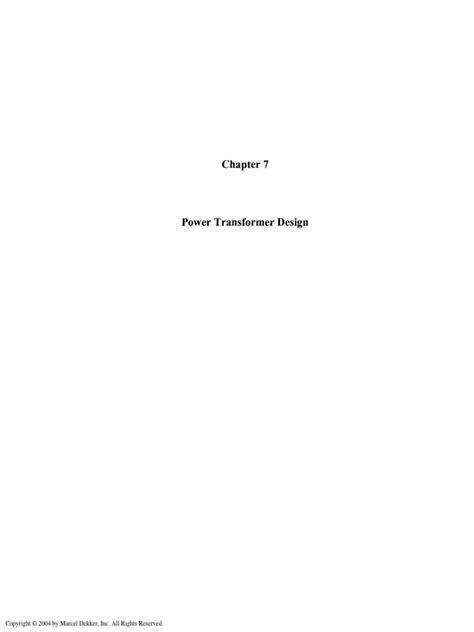 Transformer And Inductor Design Handbook Chapter 7 Pdf Transformer Amplifier