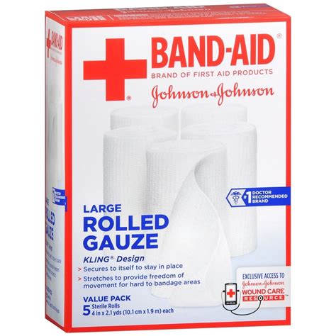 Band Aid Rolled Gauze Large 105 Yd Medcare Wholesale Company For