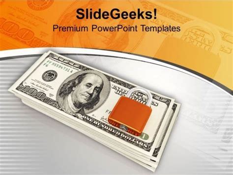 Lock And Stack Money Protection Powerpoint Templates Ppt Backgrounds