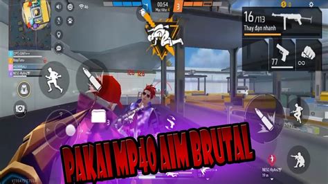 Pakai Mp40 Aim Brutal Free Fire Indonesia Youtube