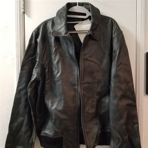 Jackets And Coats Leather Bommer Jacket Never Used But Has Some Imperfections See Pictures
