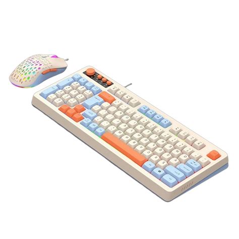 Portable Keyboard Mouse Usb Wire Keyboard With Argb Lighting For Gaming