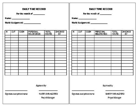 Daily Time Record Pdf
