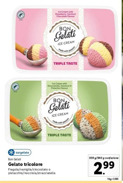 Offerta Bon Gelati Gelato Tricolore 939 G 940 G Nel Volantino Di Lidl