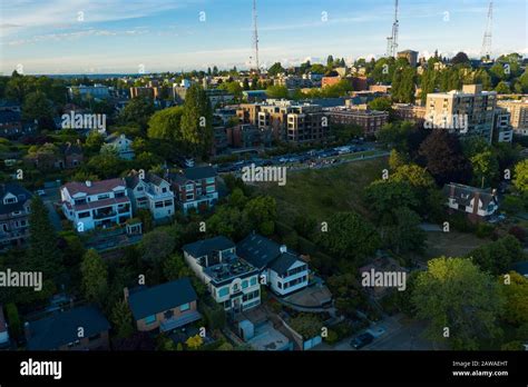 The Queen Anne Neighborhood In The City Of Seattle Stock Photo Alamy