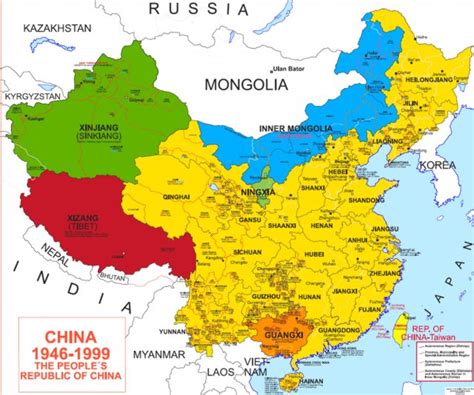 Hisatlas Map Of China 1945 1999