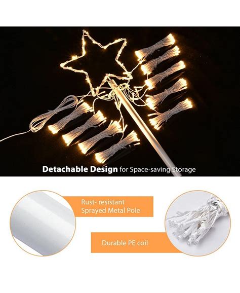 Yescom 12 Ft Waterfall Cone Tree Light With 362 Led Star 9 Strings