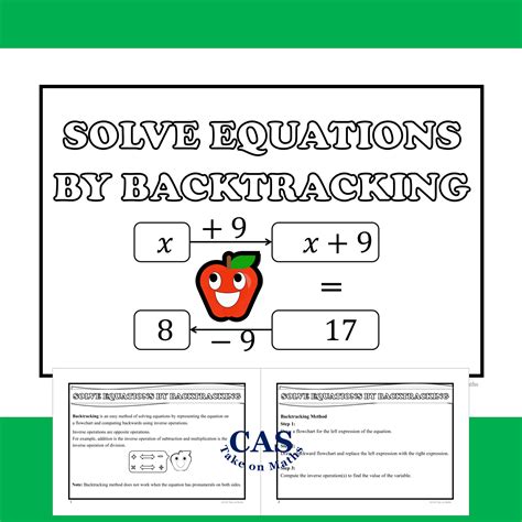 Solve One Two Step Linear Equations By Backtracking Flowcharts