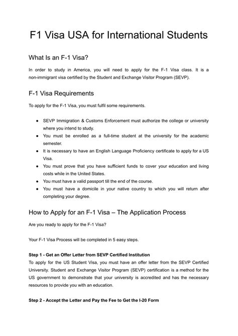 Ppt Your Guide To F1 Visa Usa Application Process Requirements And