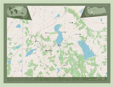 Isparta Turkiye Osm Labelled Points Of Cities Stock Illustration
