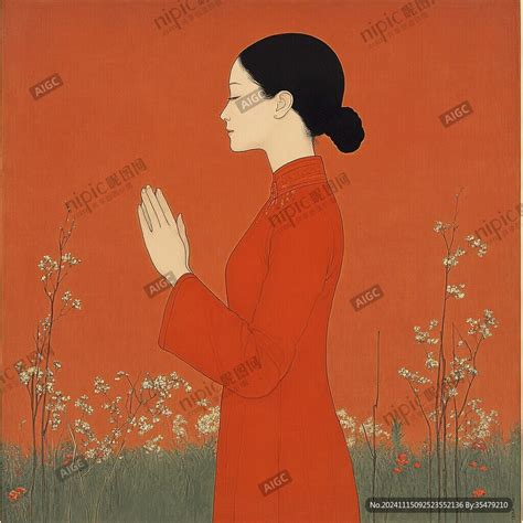 Ai创作图红光大佛插画 红色人物画 珊瑚仕女 佛系装饰画 传统美女绘画 东方美人装饰画 人物装饰画原创 新中式背影女孩 浔埔女插画 东方女性人物 佛家插画 佛系插画 新中式女孩 珊瑚仕女像