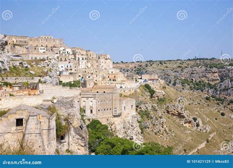 View Of The Sassi Of Matera Stock Image Image Of Culture Characteristic 101421129