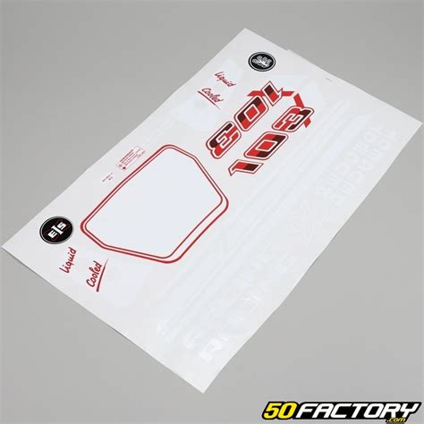 Kit déco Peugeot 103 RCX Racing LC phase 1 rouge Pièce