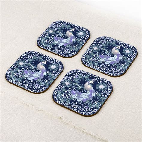 Multi Pattern Peacock Coaster Bollydoll