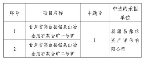 高台县自然资源局关于2023年第二批矿业权评估项目评估机构遴选结果的公告 高台县人民政府门户网站