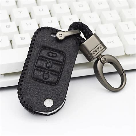 2018 Genuine Leather Car Key Cover Case For Honda Spirior Fit Civic