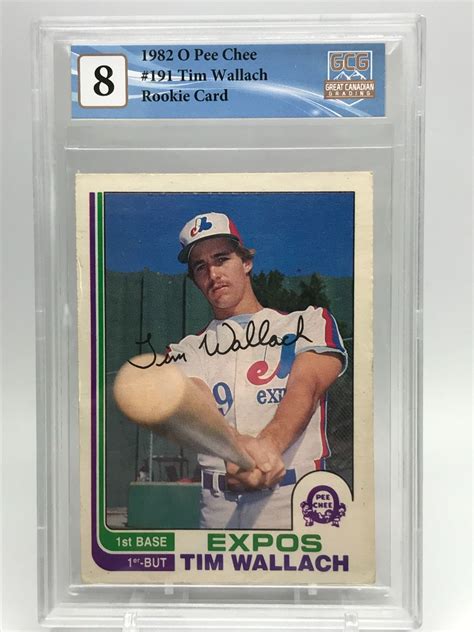 1982 Opc Tim Wallach Expos Rookie Card Gcg 8