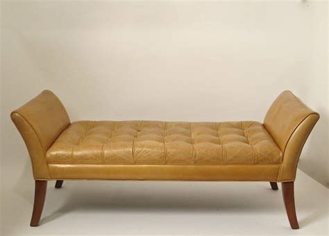 Classical Style Leather Bench At 1stdibs