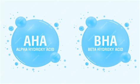 Premium Vector Vector Set Of Aha And Bha Icons Beta Hydroxy Acid And
