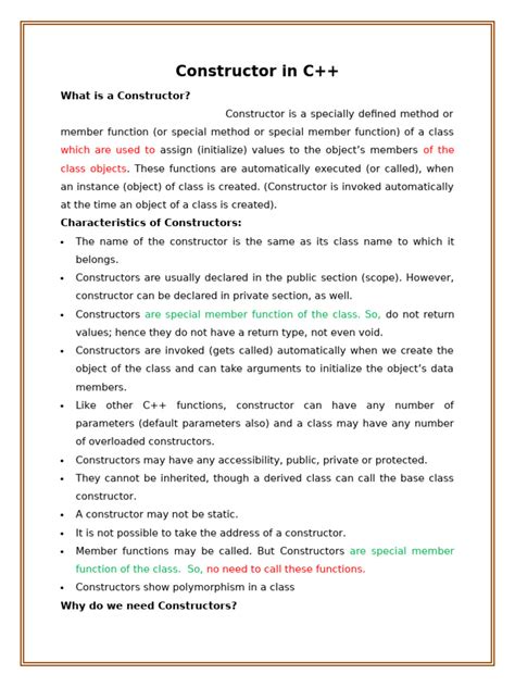 Constructor Final 10 10 2024 Pdf Programming Constructor Object