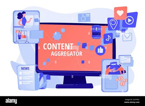 Content Aggregator Concept Vector Illustration Stock Vector Image And Art