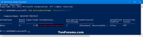 Check Bitlocker Drive Encryption Status In Windows 10 Tutorials
