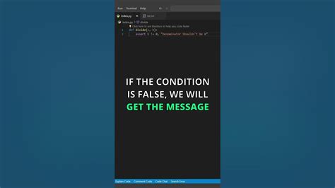 Assert In Python Youtube