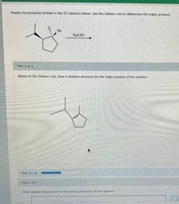 Answered: Predict the products formed in the E2 reaction below. Use the ...