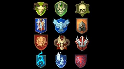 Artstation Rpg Guilds Badges 09 Game Assets