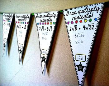 Multiplying Radicals Math Pennant Activity By Scaffolded Math And Science