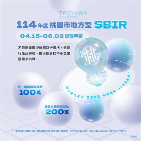 華宇新訊 114年桃園地方型sbir計畫，計畫開跑囉！