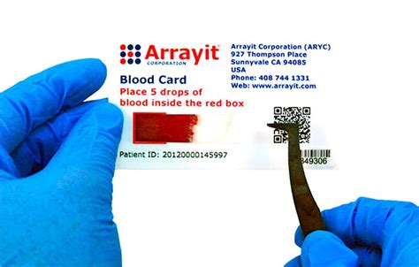 Arrayit Private Label Blood Cards