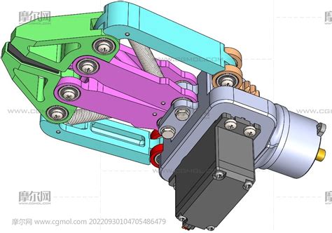 自适应机器人夹持器夹具3d数模机械工具模型下载 摩尔网cgmol