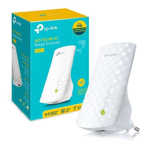 Repetidor Amplificador Wifi Extensor Tp Link Re200 Dual Band 2 4Ghz