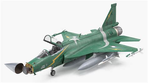 Pac Jf 17 Thunder Green Livery With Armament Rigged 3d Model 199