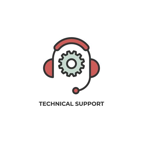 Technical Support Vector Icon Colorful Flat Design Vector Illustration