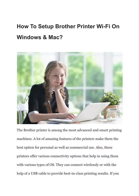Ppt How To Setup Brother Printer Wi Fi On Windows Mac Powerpoint Presentation Id