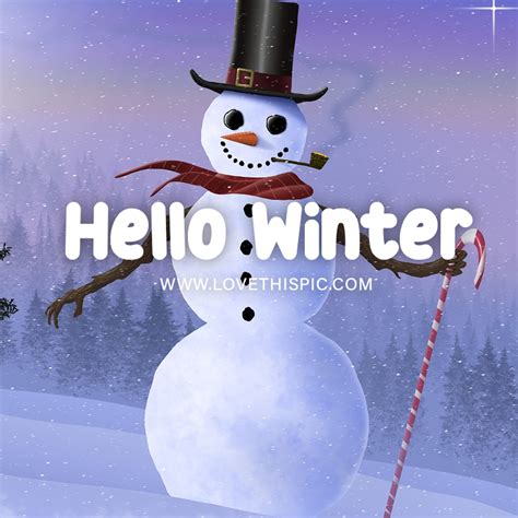 Hello Winter Snowman Pictures Photos And Images For Facebook Tumblr Pinterest And Twitter