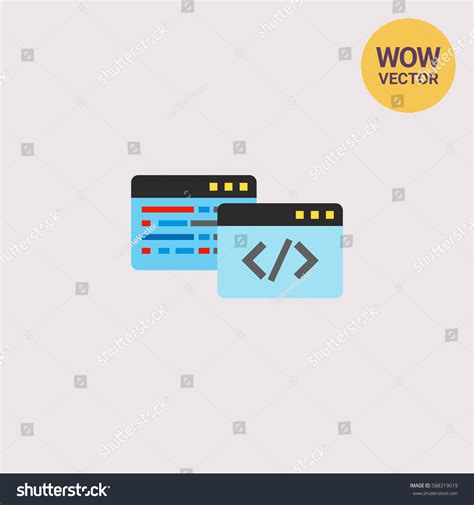 Coding Concept Icon Stock Vector Royalty Free 588319019 Shutterstock